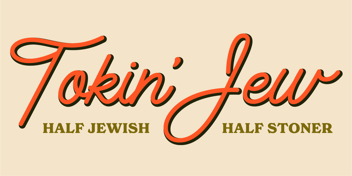 Cursive TJ Sticker – Tokin' Jew
